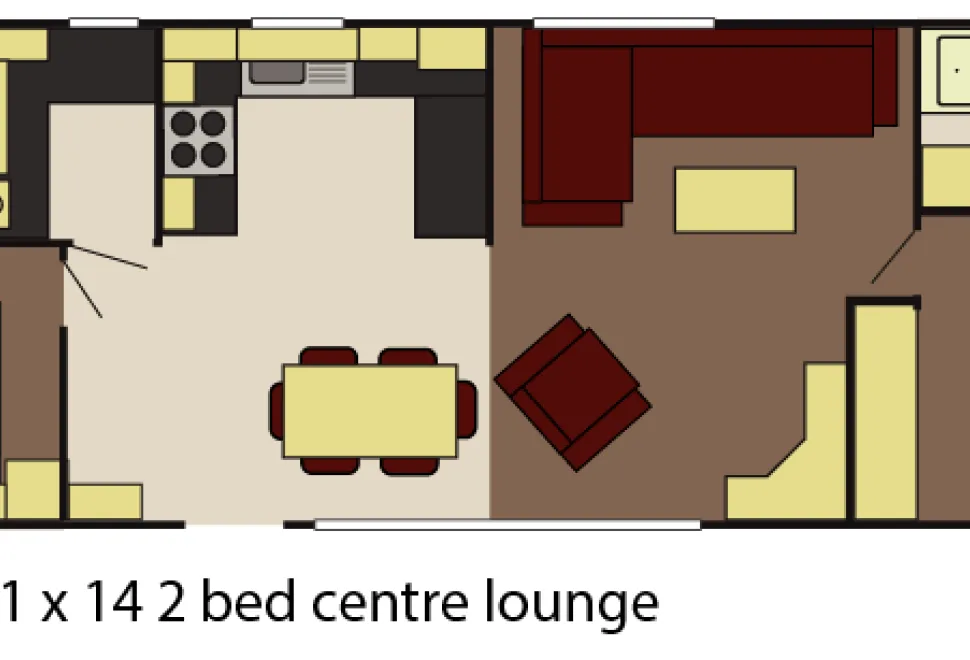 Delta Caravans Superior CL 41x14 2 bed 2020 Park and Holiday Home | Out ...