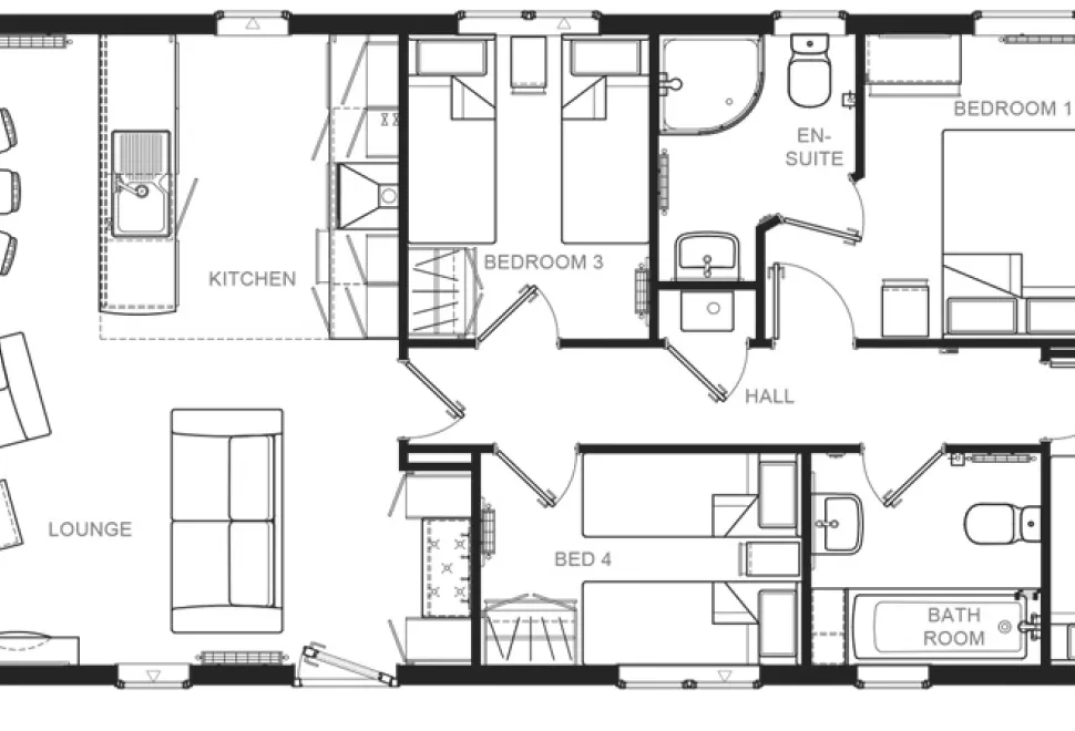 Omar Westfield 45x20 4 bed 2020 Park and Holiday Home | Out & About Live
