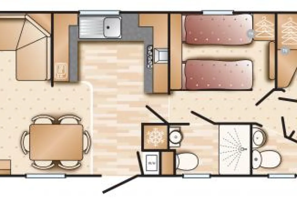Chamonix 38x12 3 bed 2008 Park and Holiday Home | Out & About Live