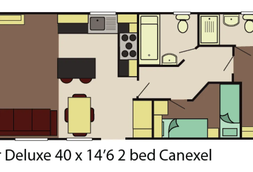 Delta Caravans Superior Deluxe 40x14'6 2019 Park and Holiday Home | Out ...