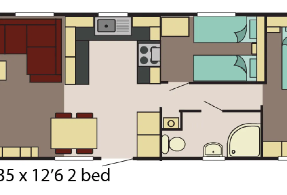 Delta Caravans Hadley 35x12'6 2 bed 2019 Park and Holiday Home | Out ...
