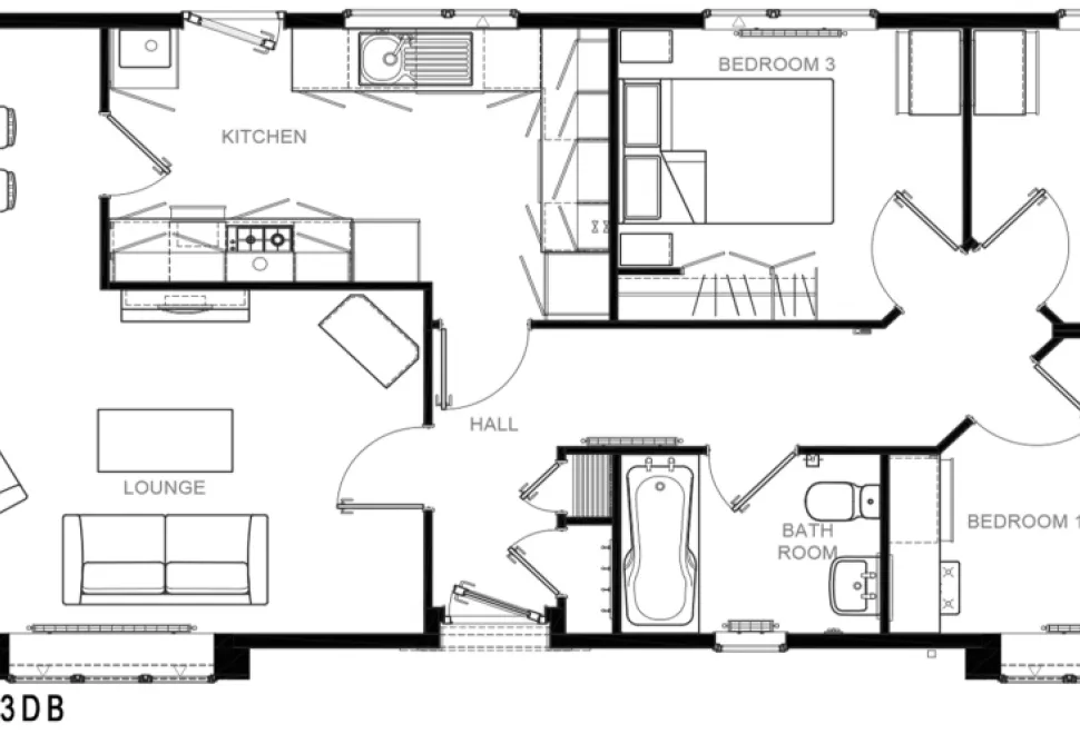 Omar Tudor 45x20 3 bed 2019 Park and Holiday Home | Out & About Live
