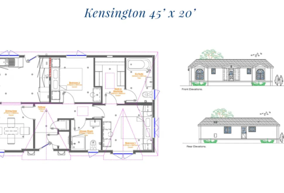 Tingdene Kensington Twin 45x20 2019 Park and Holiday Home | Out & About ...