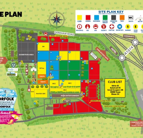 The Norfolk Motorhome & Campervan Show - Showguide & Siteplan | Out ...
